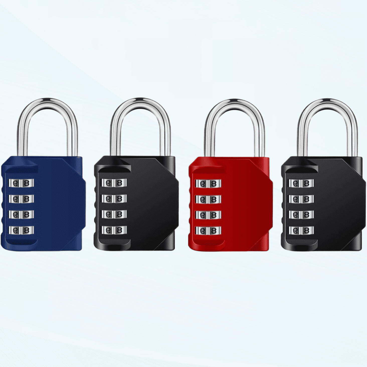 4 Pack Combination Lock for Locker, 4 Digit Combination Padlock for ...
