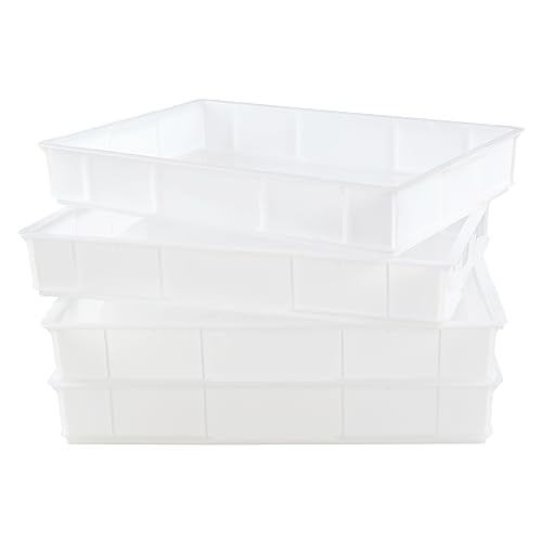 4-Pack Commercial Stackable Pizza Proofing Dough Box, Plastic Bread ...