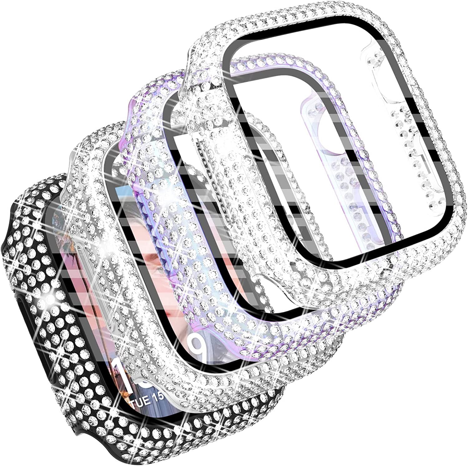 4-Pack Compatible for Apple Watch Series 8 & Series 7 45mm Screen ...