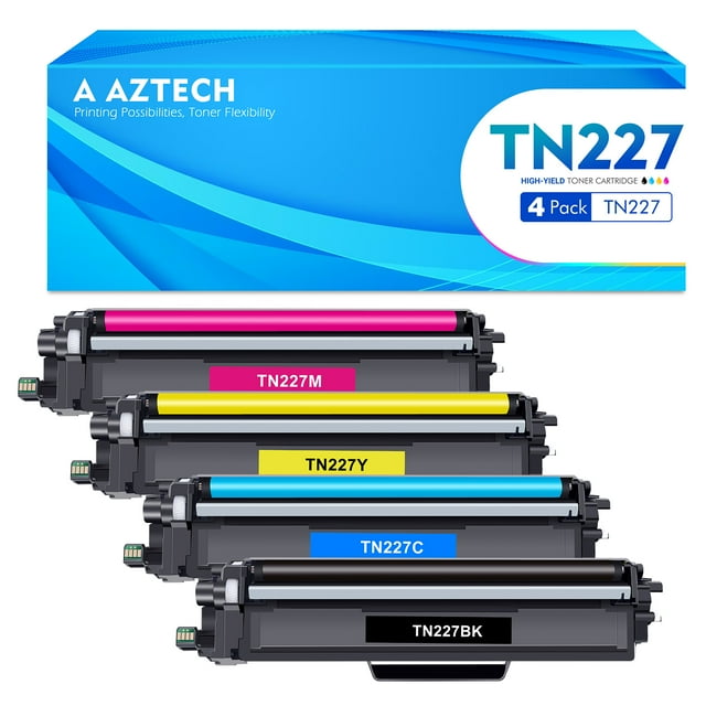 4-Pack Compatible Toner Cartridge for Brother TN227 TN-227 MFC-L3750CDW ...