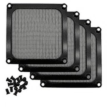 4 Pack Computer Fan Filter Grills With Screws, Ultra Fine Aluminum Mesh ...
