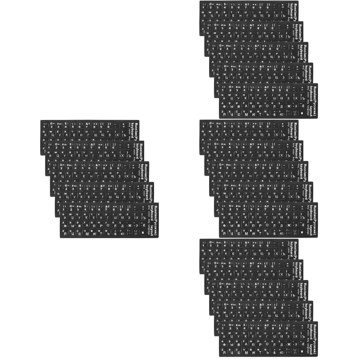 4 Pack Computer Keyboard Replacement Stickers on Letters for Keyboards ...