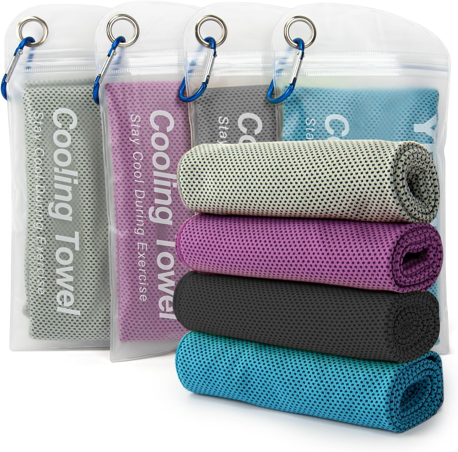 4 Pack Cooling Towel 40"x12", Gym Towels for Men and Women, Soft ...