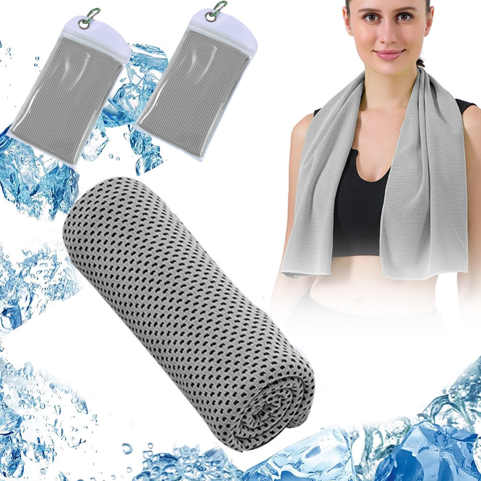 4 Pack Cooling Towel (40"x12"), Soft Breathable Chilly Towel, Ice Towel ...