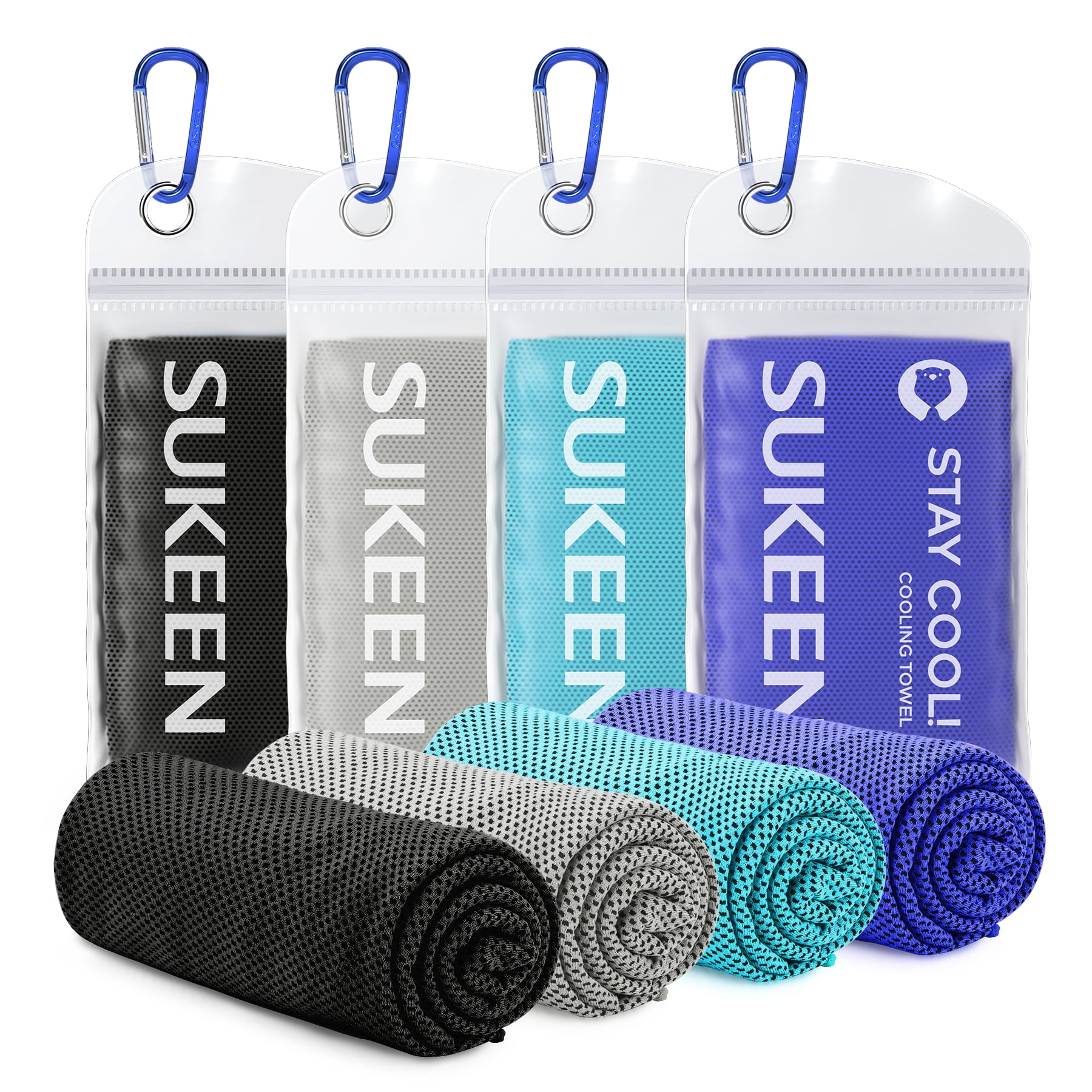 4 Pack Cooling Towel for Neck and Face Hot Weather Breathable Stay Cool ...