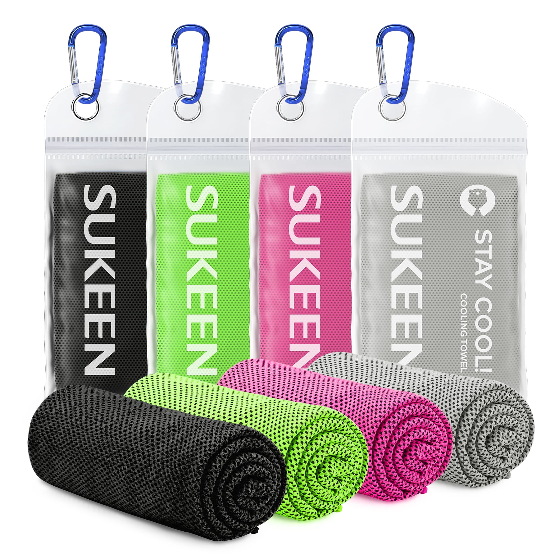 4 Pack Cooling Towel for Neck and Face Hot Weather Breathable Stay Cool ...