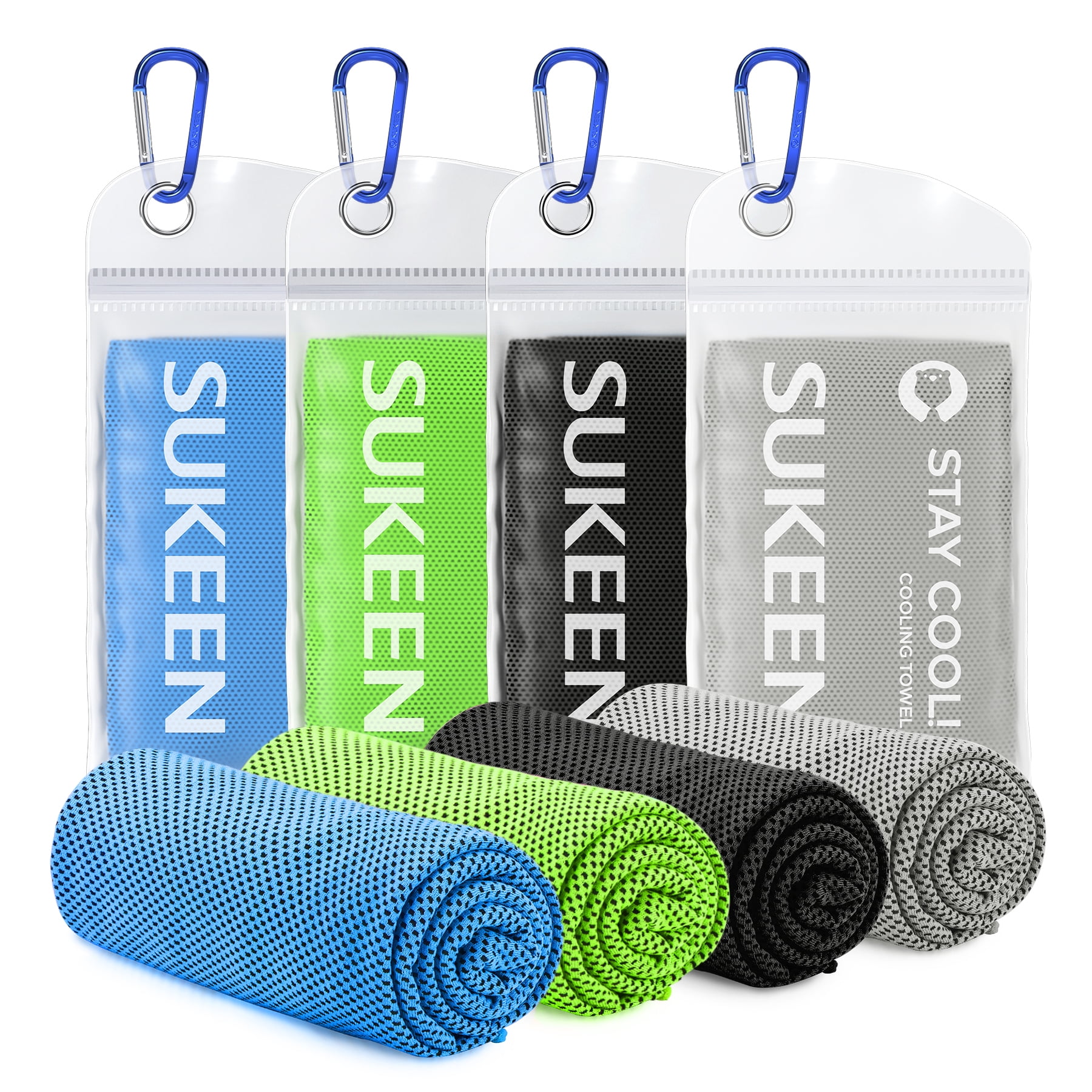 4 Pack Cooling Towel for Neck and Face Hot Weather Breathable Stay Cool ...