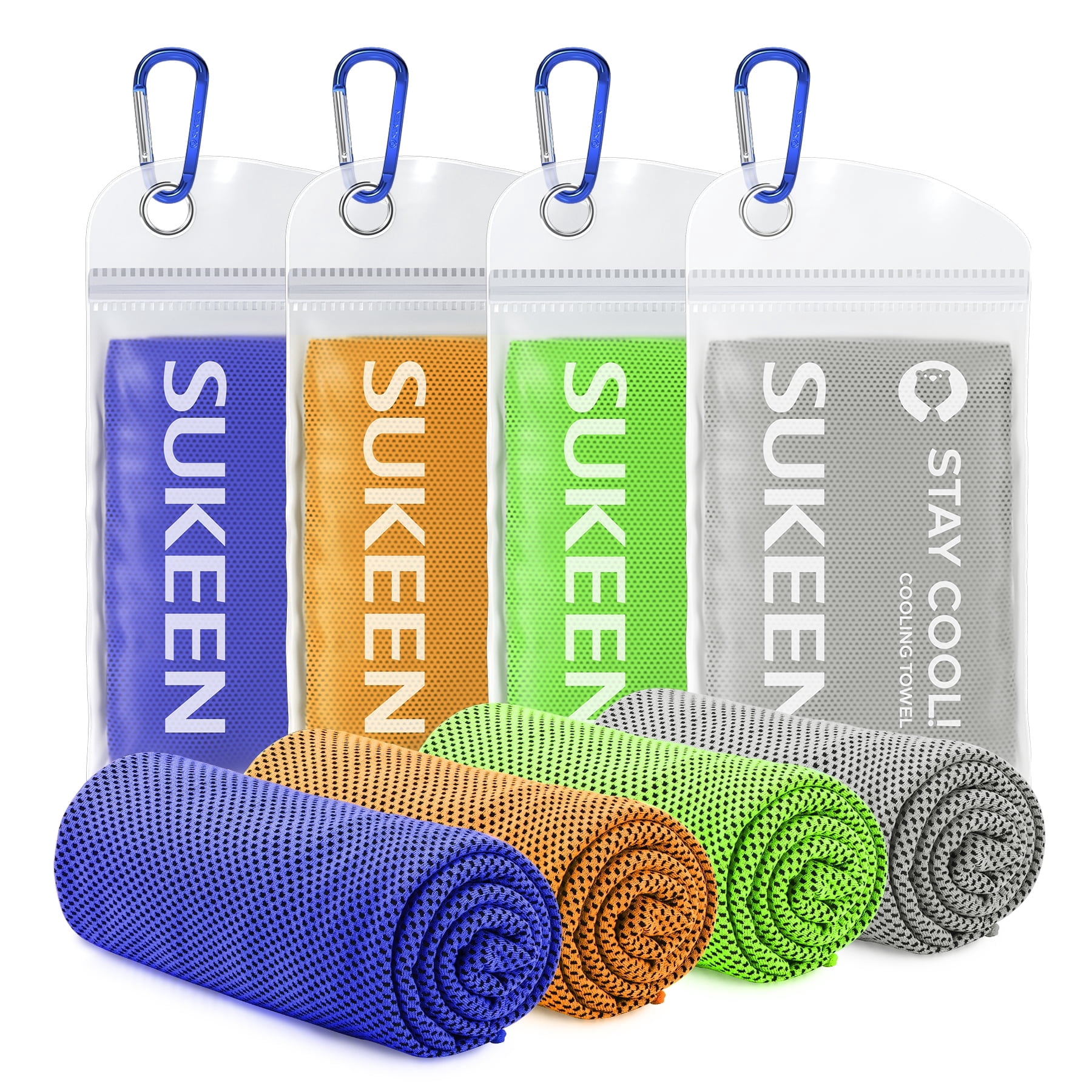 4 Pack Cooling Towel for Neck and Face Hot Weather Breathable Stay Cool ...