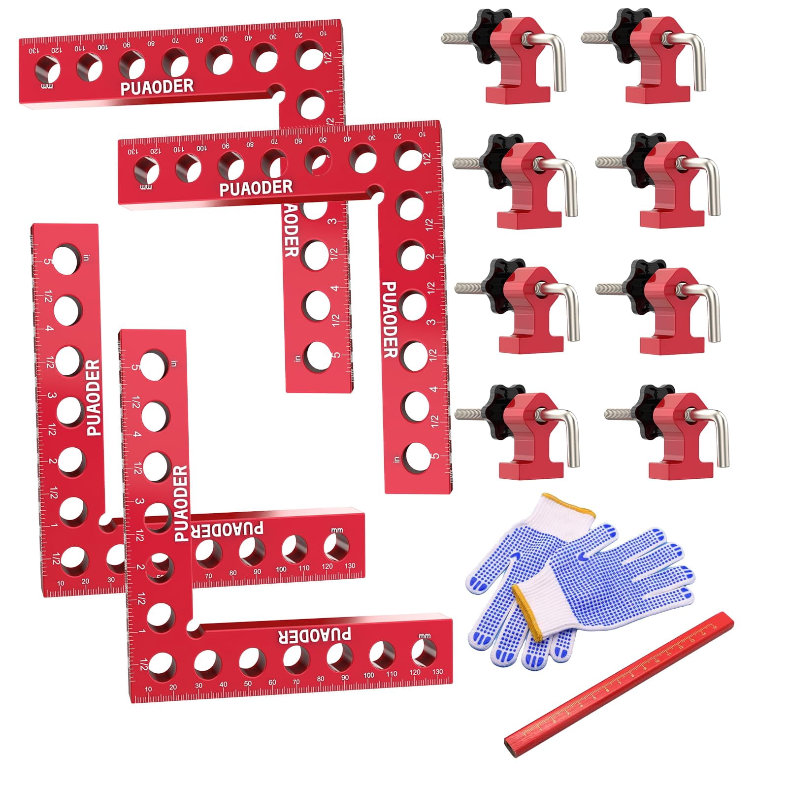 4 Pack Corner Clamps for Woodworking 90 Degree Clamp 5.5" Aluminum ...