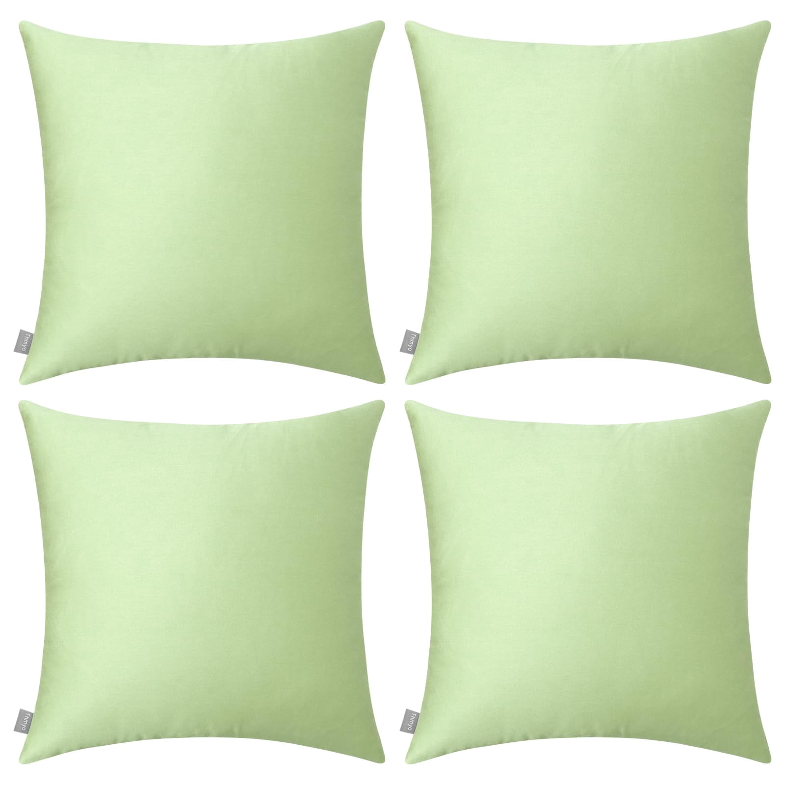 4-Pack Cotton Lumbar Pillow Covers 12x20 Inch Rectangle Cushion Cases ...