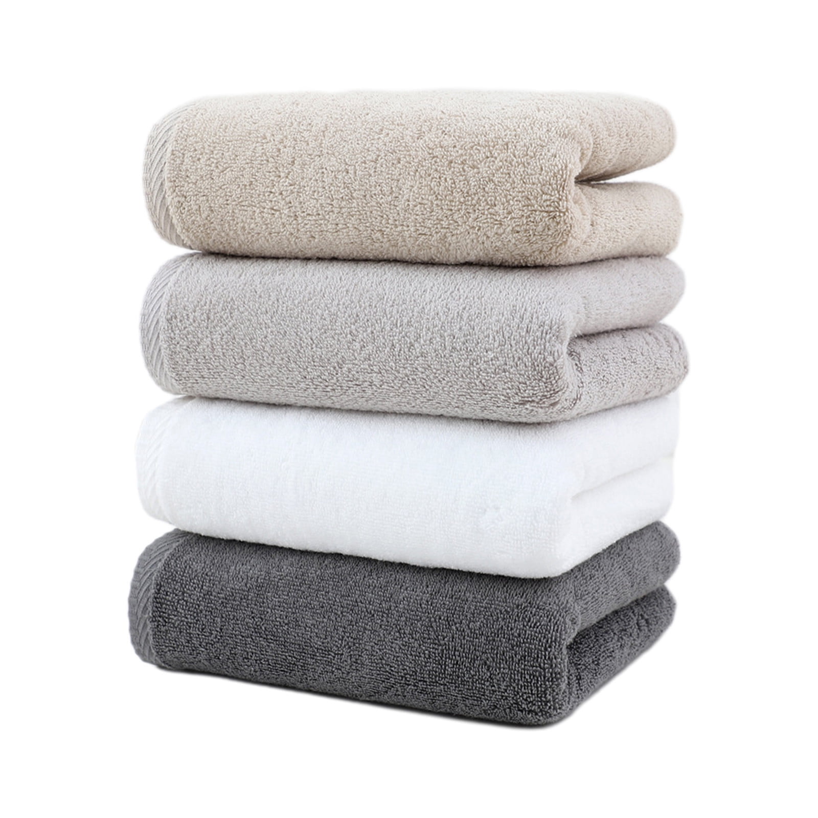 4-Pack Cotton Towels, Mixed Color Set of Absorbent and Quick-Drying ...