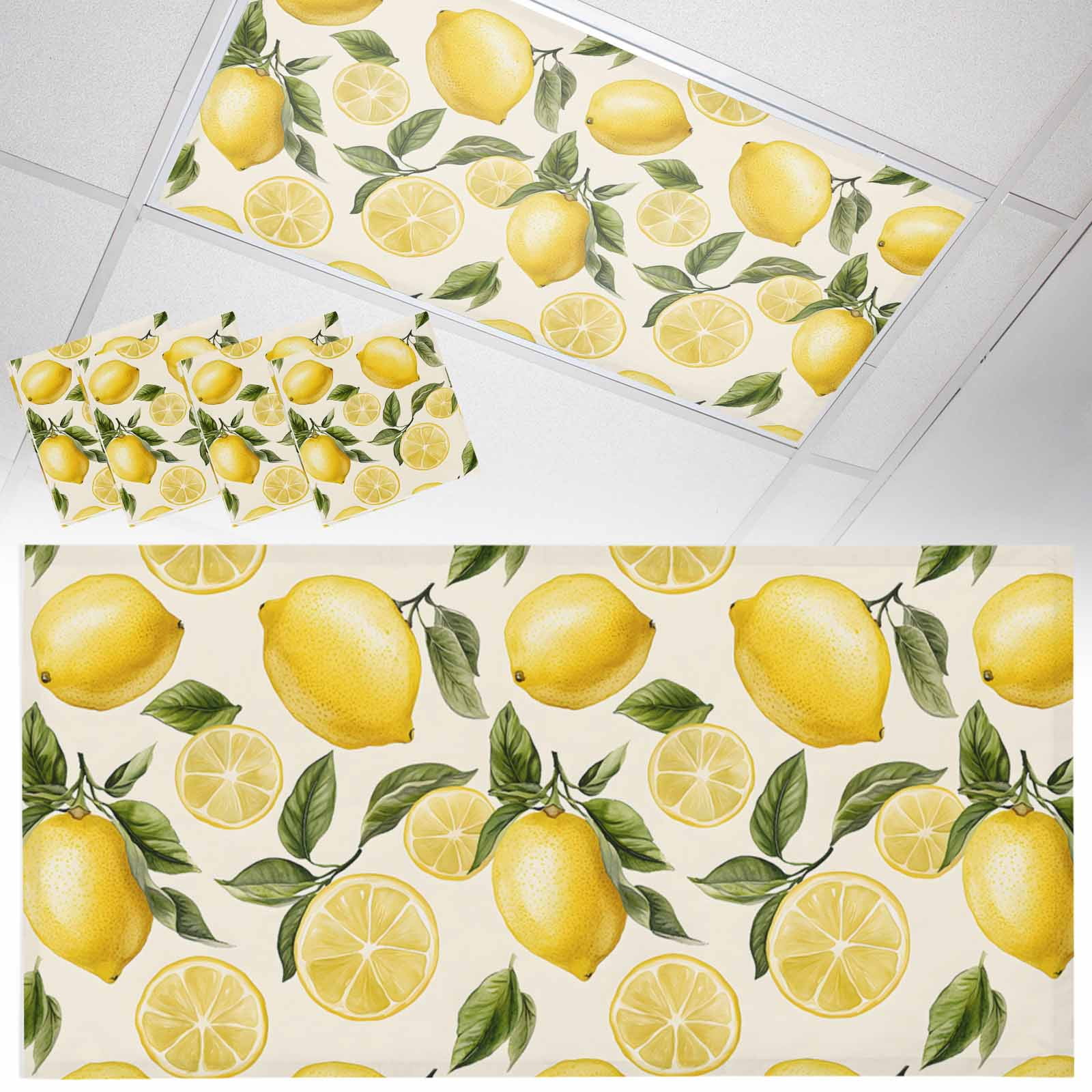 4 Pack Country Watercolor Fluorescent Light Covers for Ceiling Lights ...