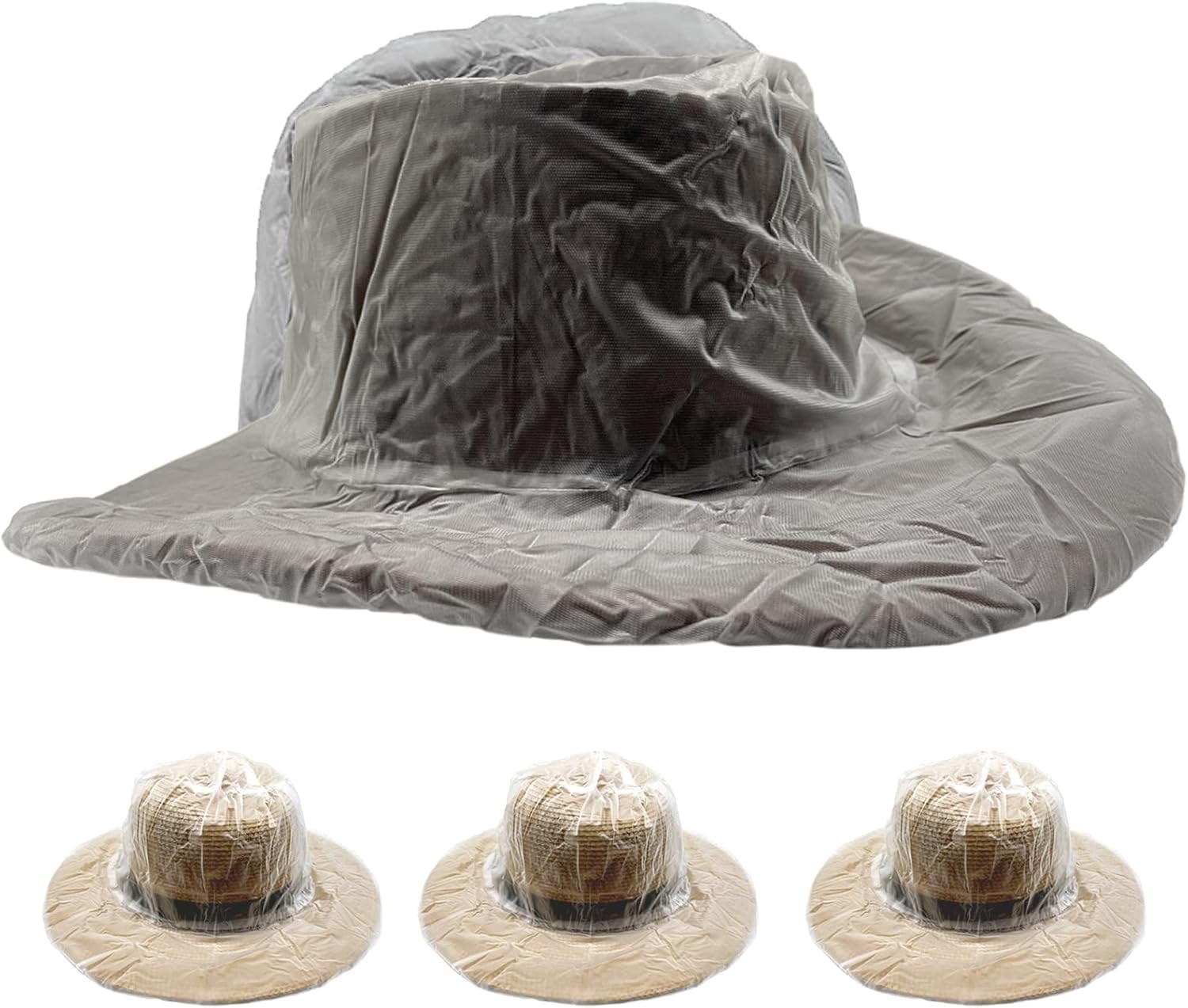 4 Pack Cowboy Hat Rain Cover Plastic Hat Cover Hat Protectors Men's ...