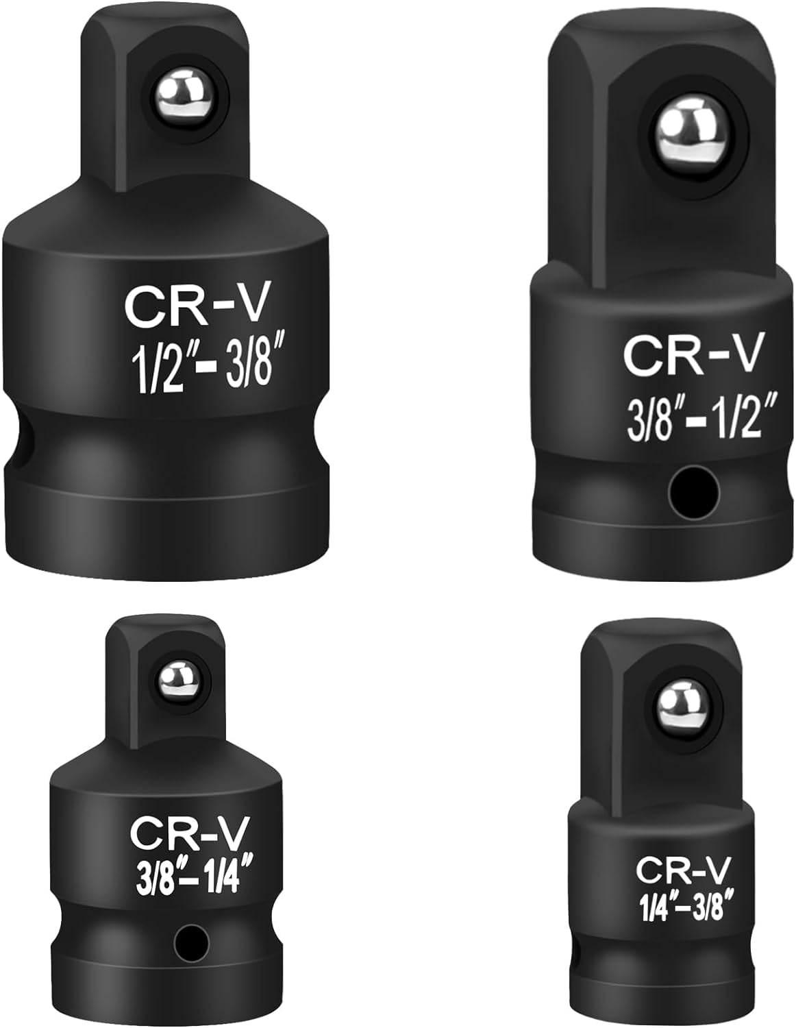 4 Pack Cr-Mo Steel Impact Adapter Reducer Conversion Set Impact Socket ...