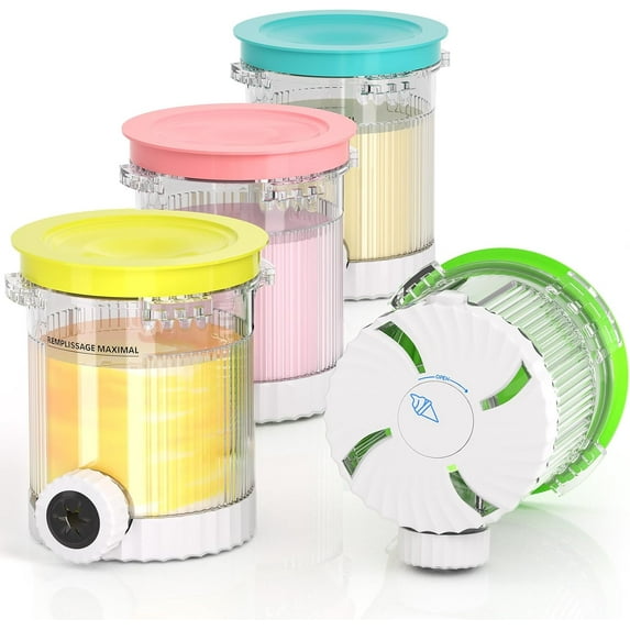 4 Pack for Creami Swirl Pints and Lids Compatible with NC700 Series ...