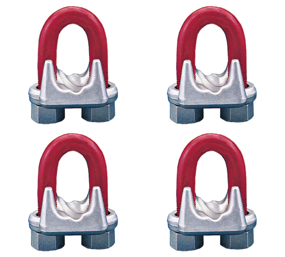 4 Pack Crosby 7/16"–1/2" Forged Wire Rope Clip – G-450, 1010131, Steel ...