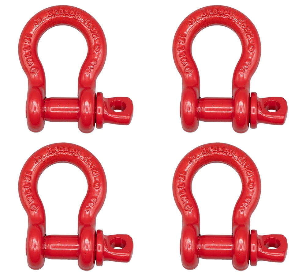 4 Pack Crosby S-209 1/2" Anchor Shackle Carbon Steel w/Alloy Screw Pin ...