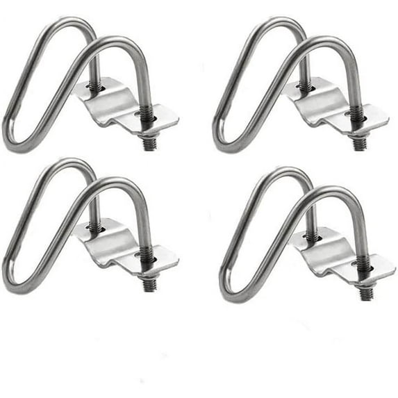 4 Pack 3/4 Inch OD Cross Pipe Clamp, U Shaped EMT Tube Clip Screw Bolt ...