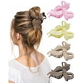 4 Pack Cute Bow Claw Clip for Women, Nonslip Large Matte Strong Hold ...