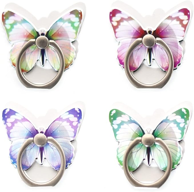 4 Pack Cute Butterfly Cellphone Stand Set, Butterfly Cell Phone Ring ...