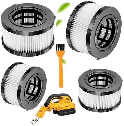 4-Pack DC5151H HEPA Filter Replacement,Compatible with DEWALT&Milwaukee ...