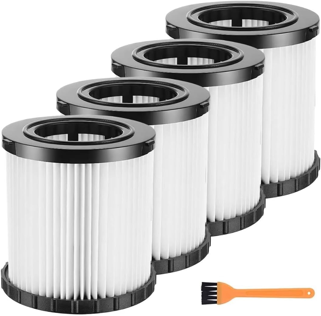 4 Pack DCV5801H HEPA Filter Compatible with DEWALT DCV581H and DCV580 ...