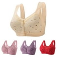 4 Pack Daisy Bras for Older Women, 2024 Comfortable Convenient Front ...