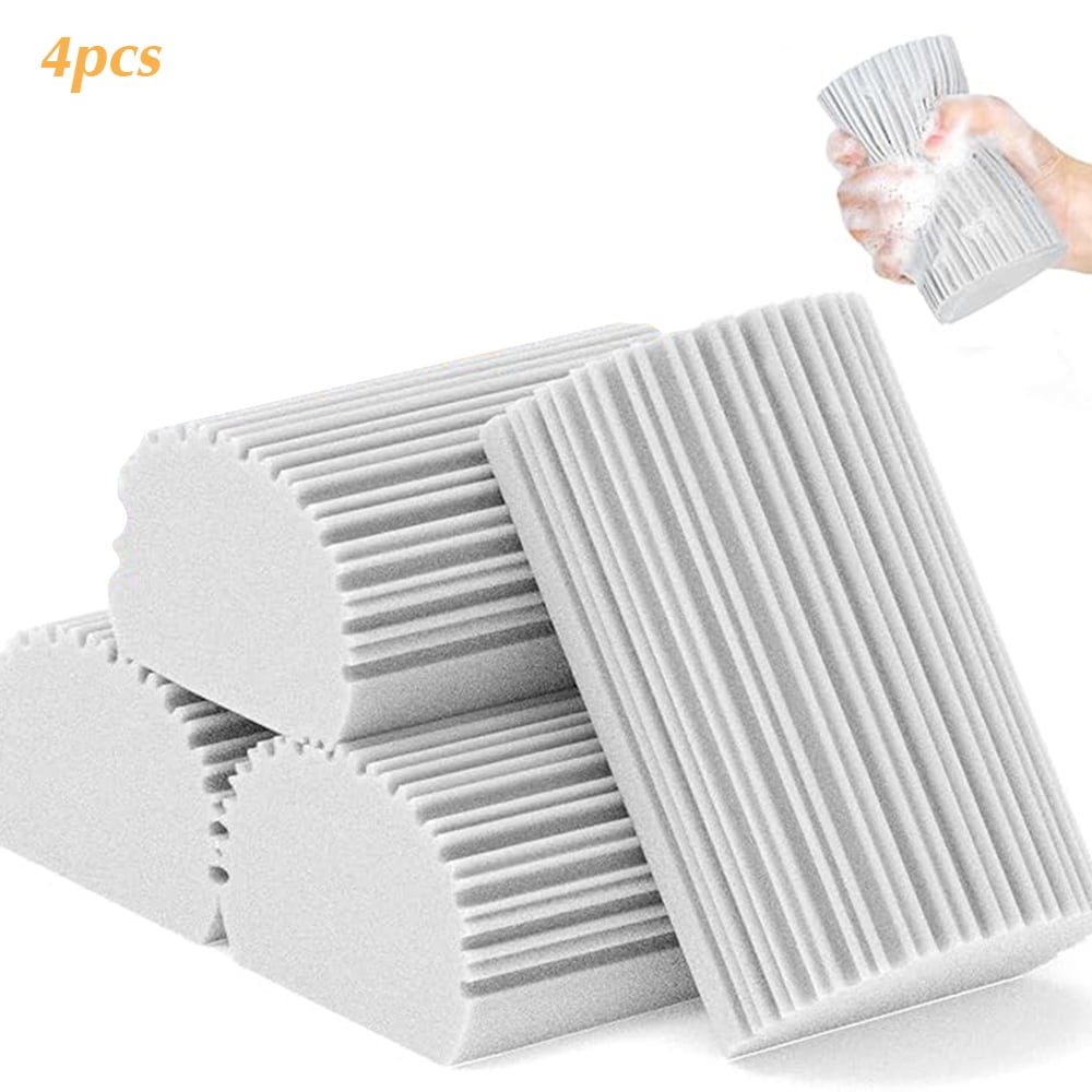4-Pack Damp Clean Duster Sponge, Magic Cleaning Sponge Baseboard ...