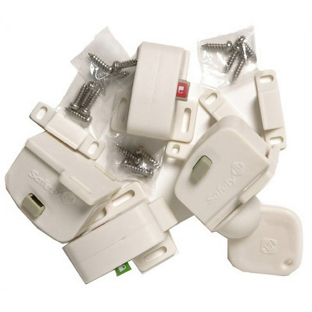 4 Pack, Deluxe Magnetic Tot Lock Starter Set, Contains 4 Tot Locks & 1 ...