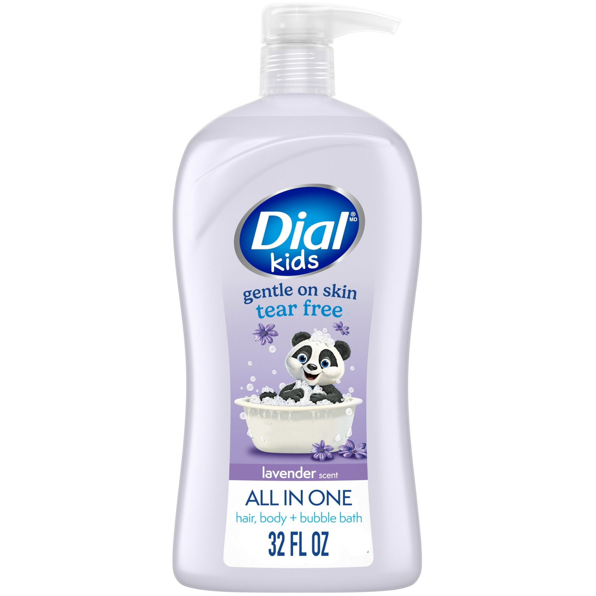 (4 Pack) Dial Kids 3-in-1 Body+Hair+Bubble Bath, Lavender Scent, 32 fl ...