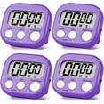 4 Pack Digital Kitchen Timer Magnetic Digital Timer with Big Display ...