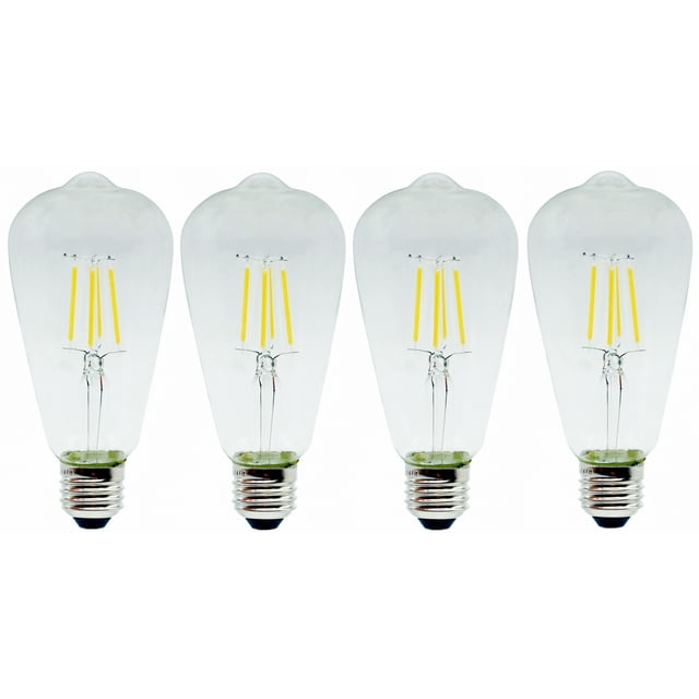4-Pack Dimmable Vintage LED Light Bulbs 80 Watt Equivalent, ST64 ...