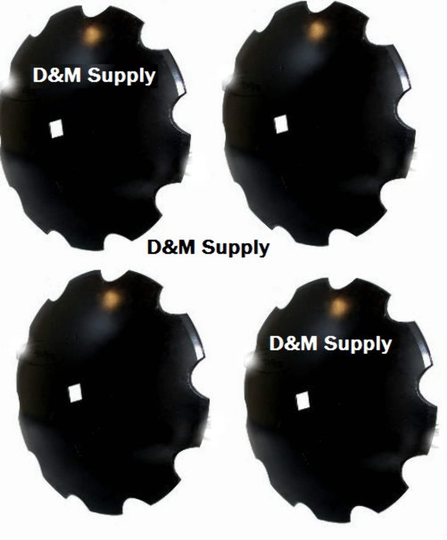 4 Pack Disc Harrow Blade 20" Notched Fits 1 1/8" Square Axle Fits Many ...