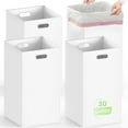 4 Pack 30 Gallon Disposable Cardboard Trash Cans with Handles for ...