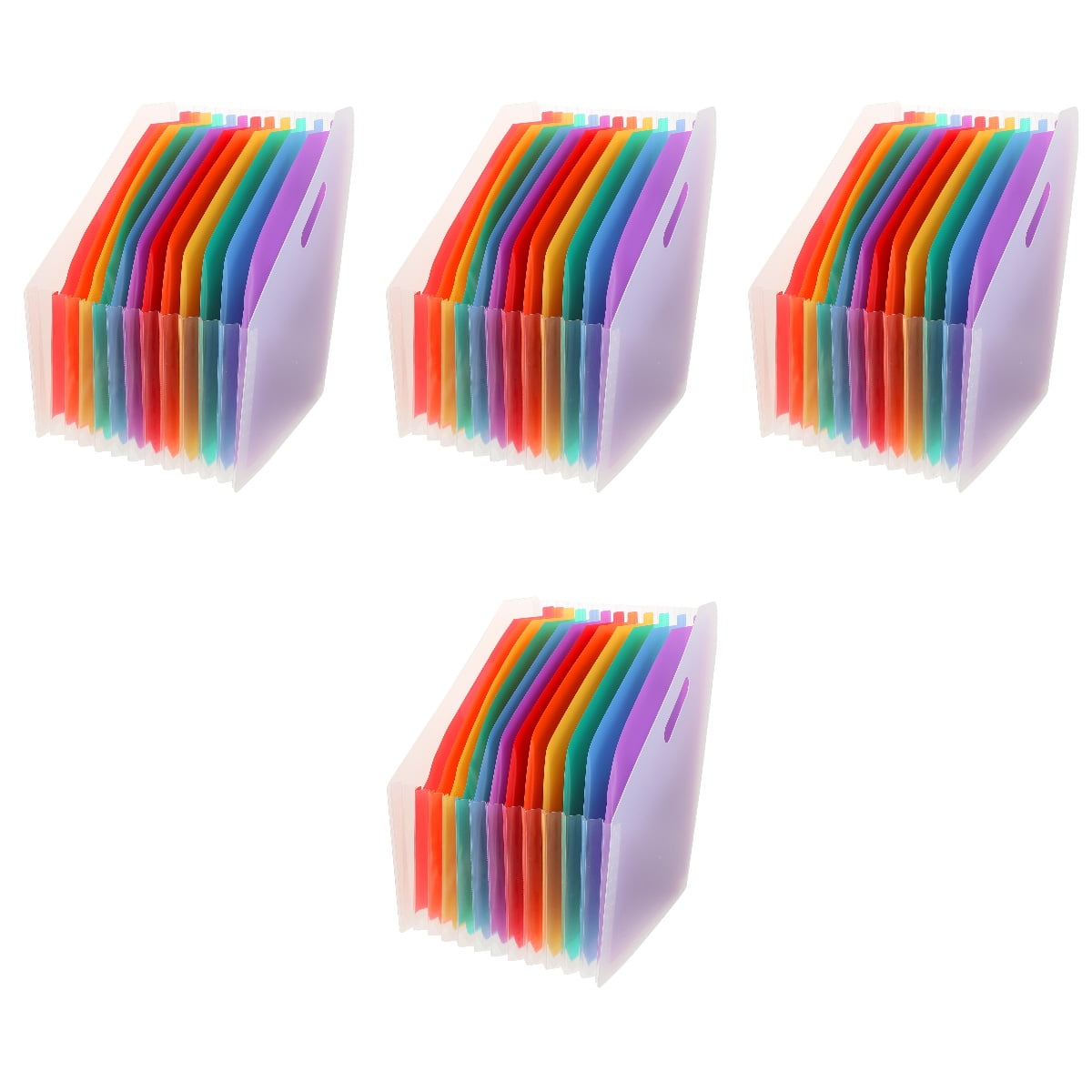 4 Pack Document Expandable Wallet Organ Folder Retractable File Student ...