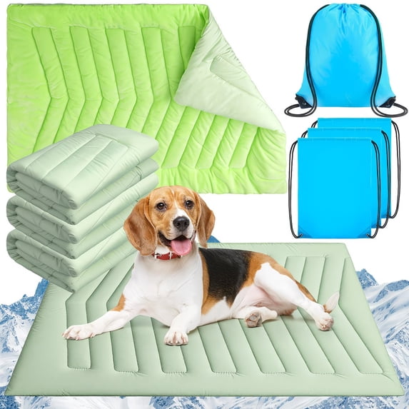 4 Pack Dog Cooling Mat 35"x22" - Self Cooling Pet Pad for Dogs and Cats ...