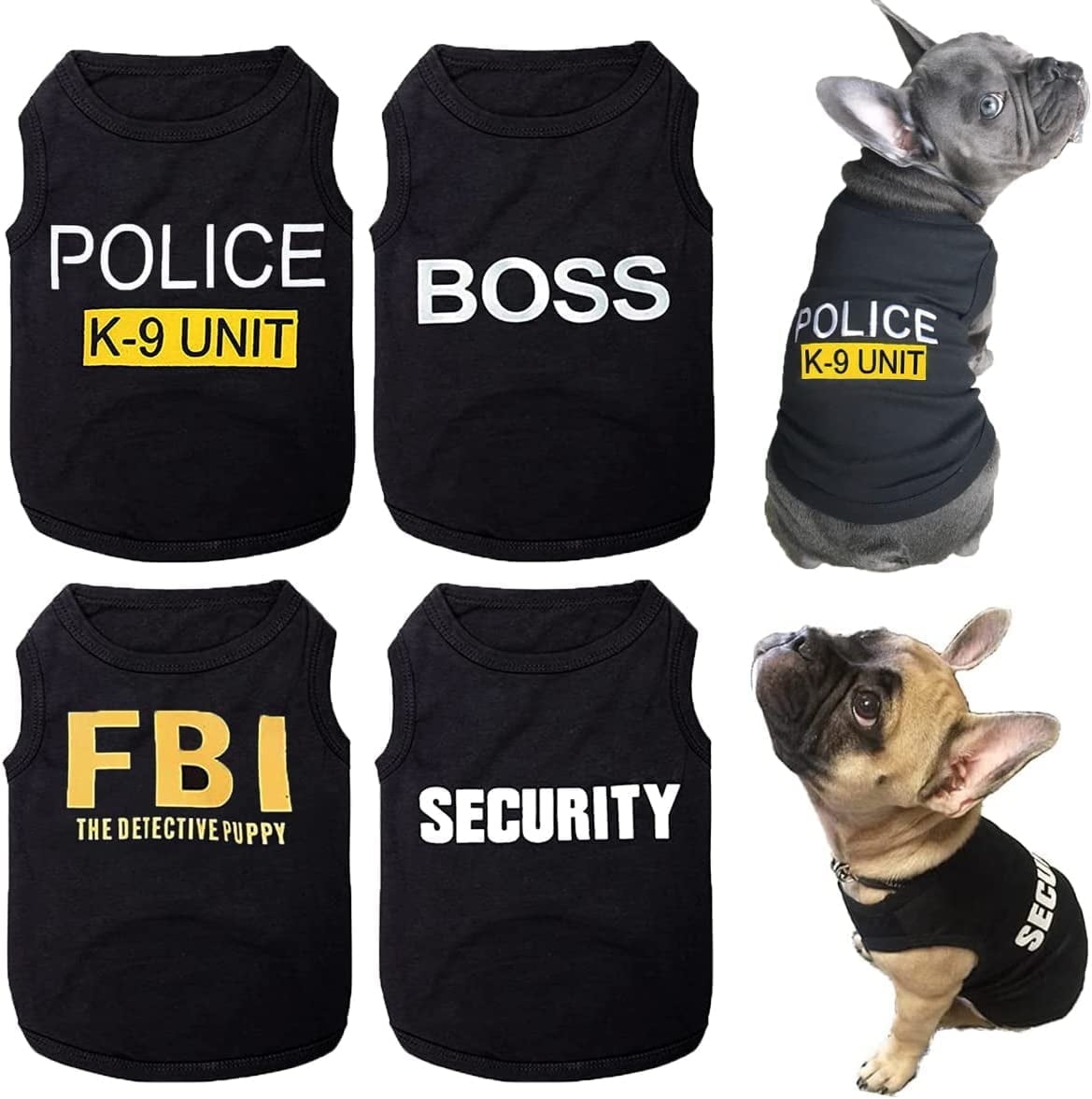 4 Pack Dog Shirts for Small Dog, Breathable Pet T-Shirts Summer Clothes ...
