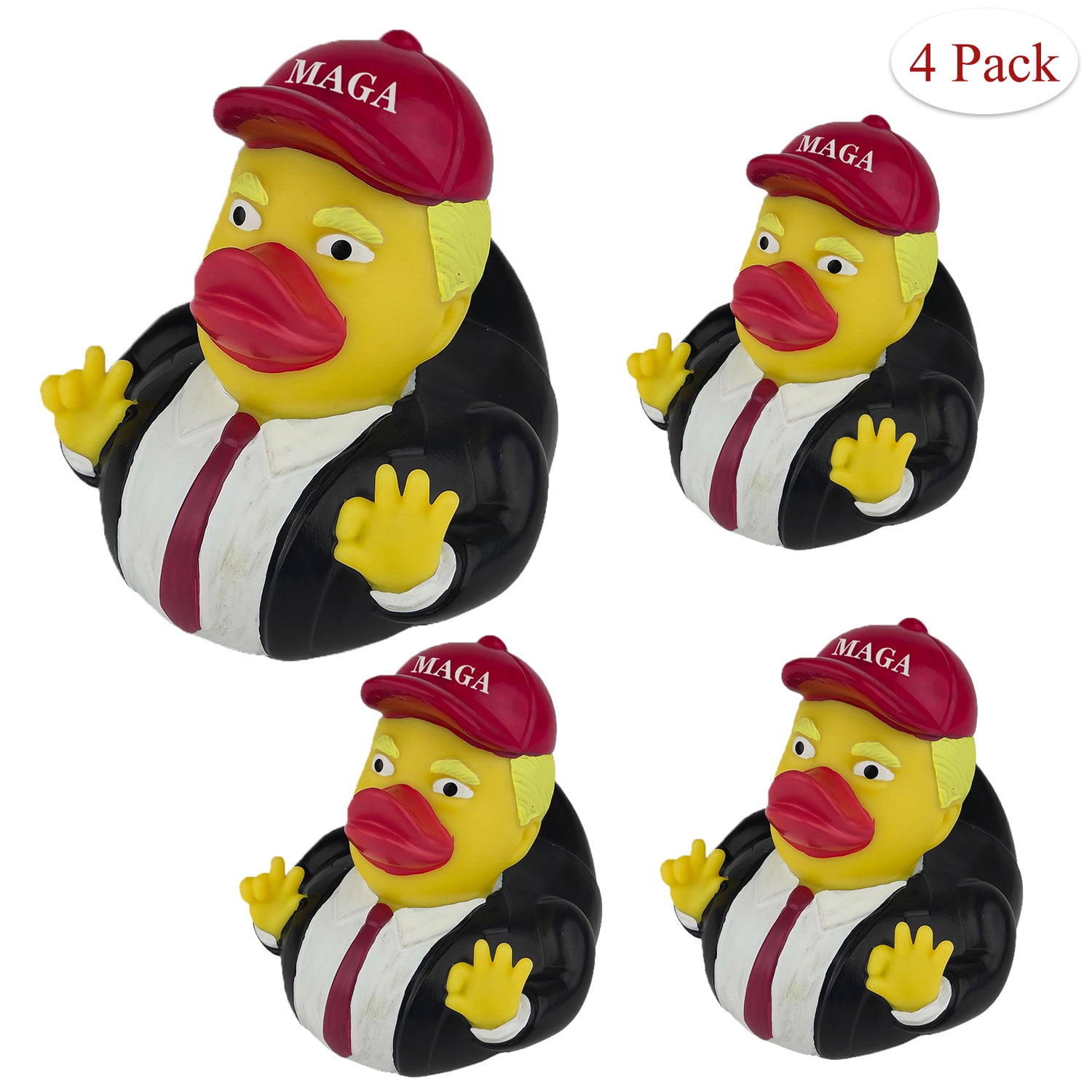 4pcs Funny Trump Rubber Duck Baby Bath Toys Ducks, Trump Duck Toy for ...