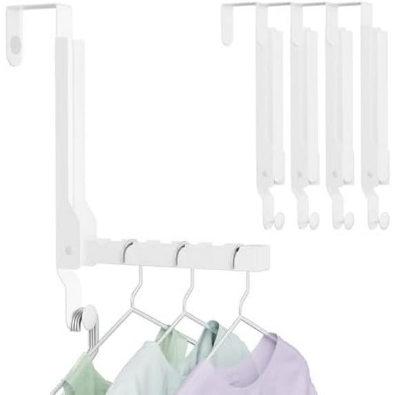 4 Pack Over The Door Hanger Folding Clothes Drying Rack, Folding ...