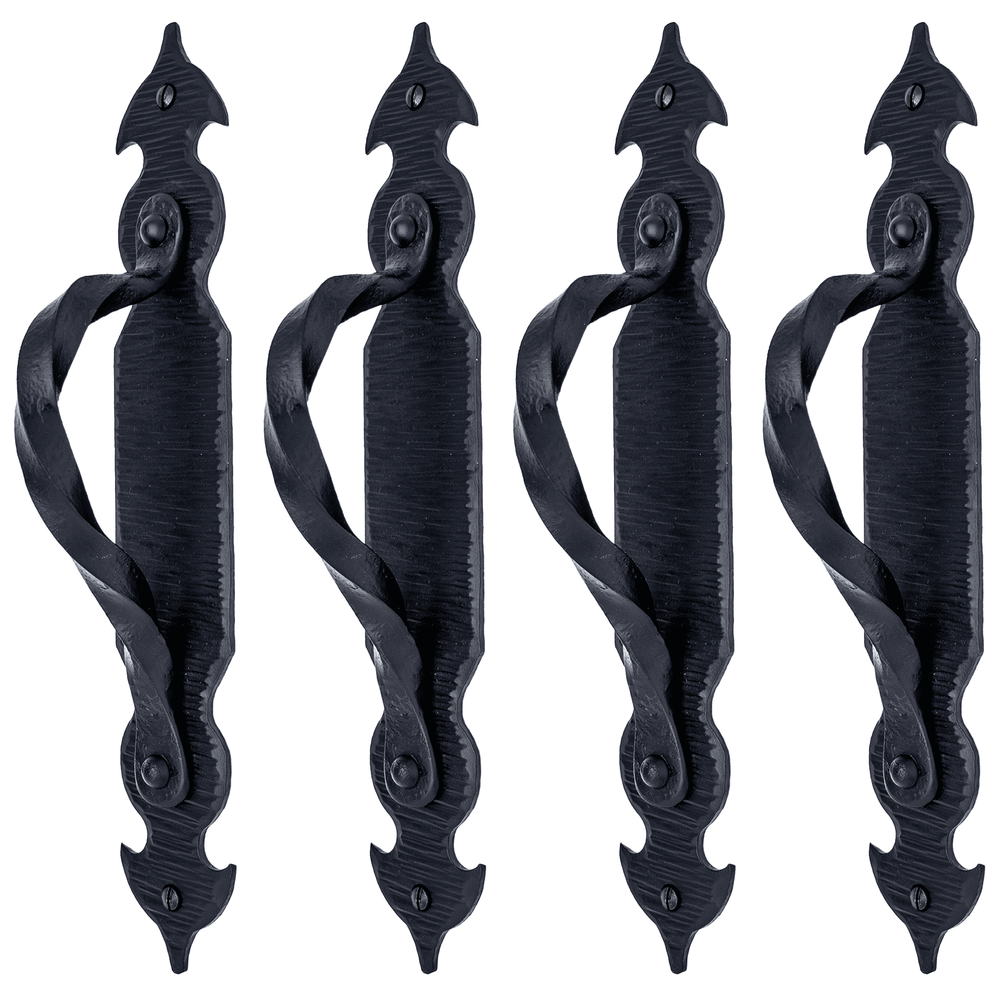 4 Pack Door Pull 12 inch Rustic Barn Door Handles Black Barn Door ...