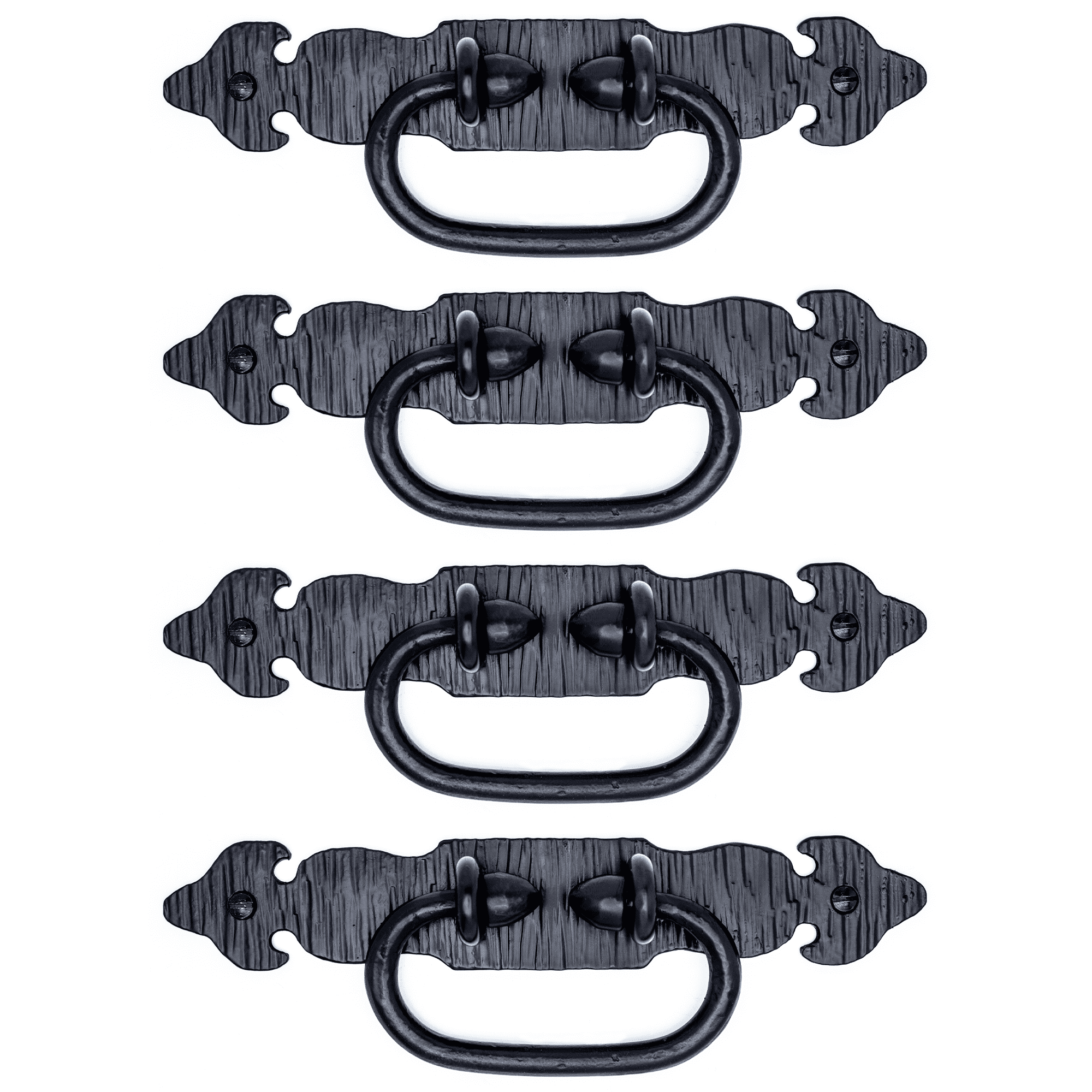 4 Pack Door Pull 8 inch Rustic Barn Door Handles Black Barn Door Handle ...