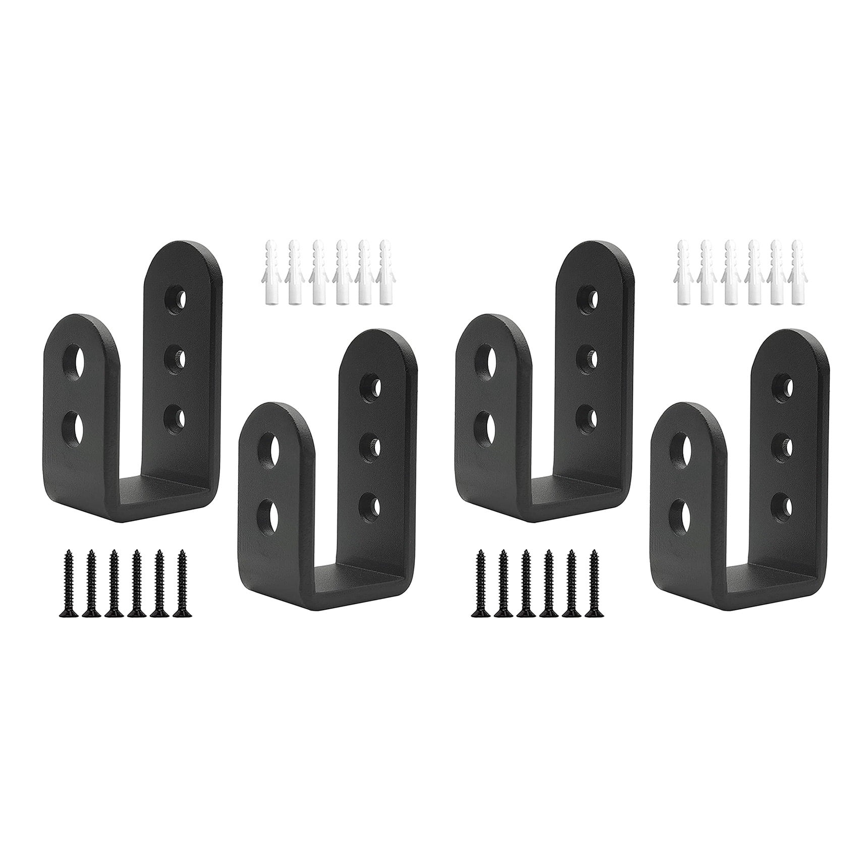4 Pack Door U Brackets Open Bar Security for Home,Garage Reinforcement ...