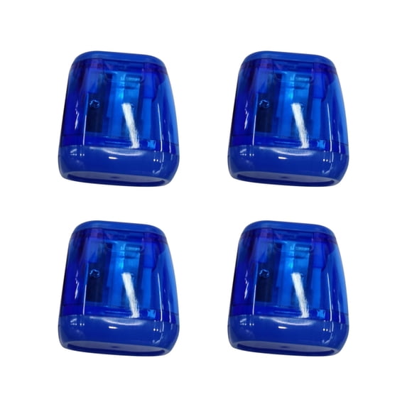 4 Pack Double Hole Pencil Sharpener with Cover - Portable Oval Manual ...