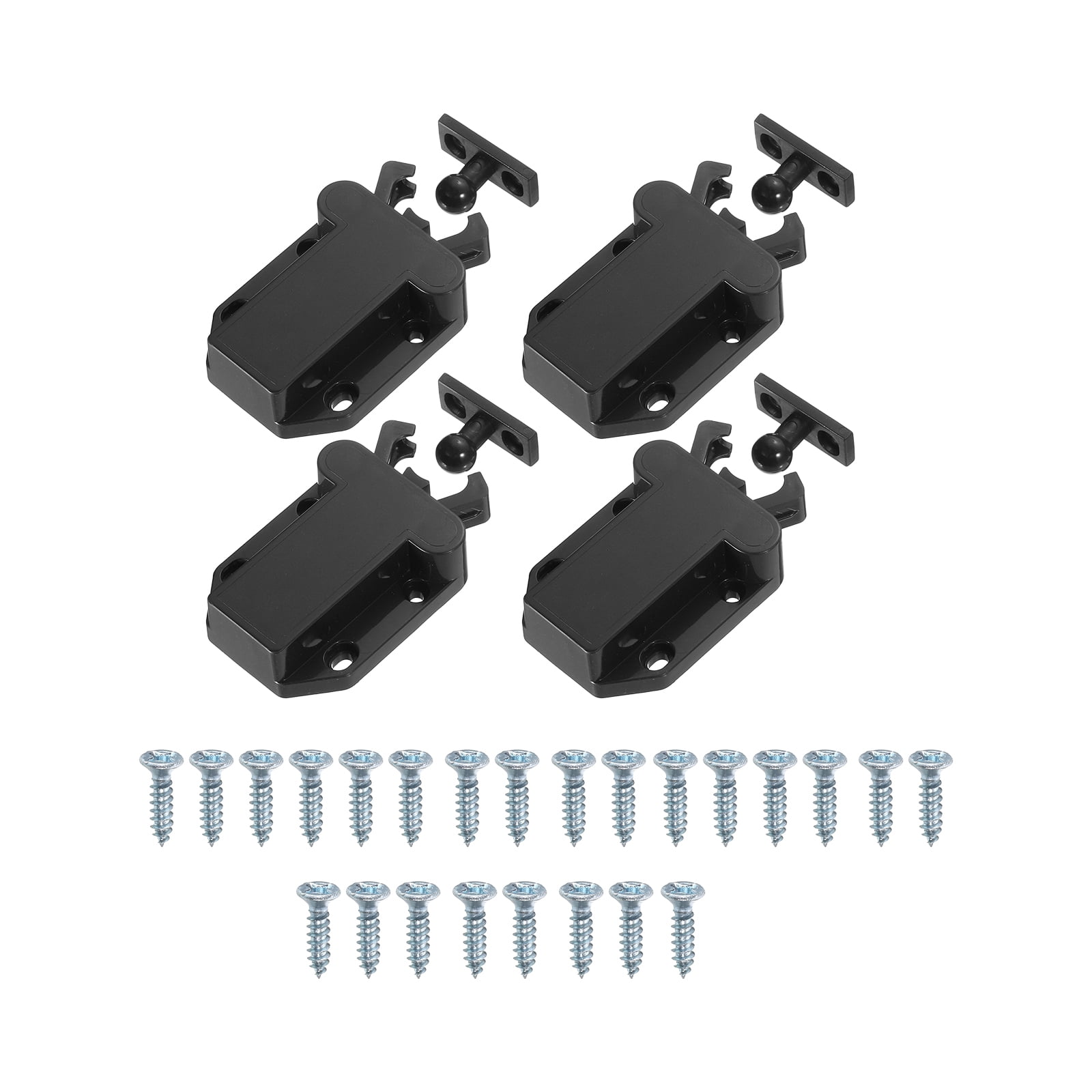 4 Pack Double Roller Cabinet Catches, Cabinet Door Latch with Screws ...