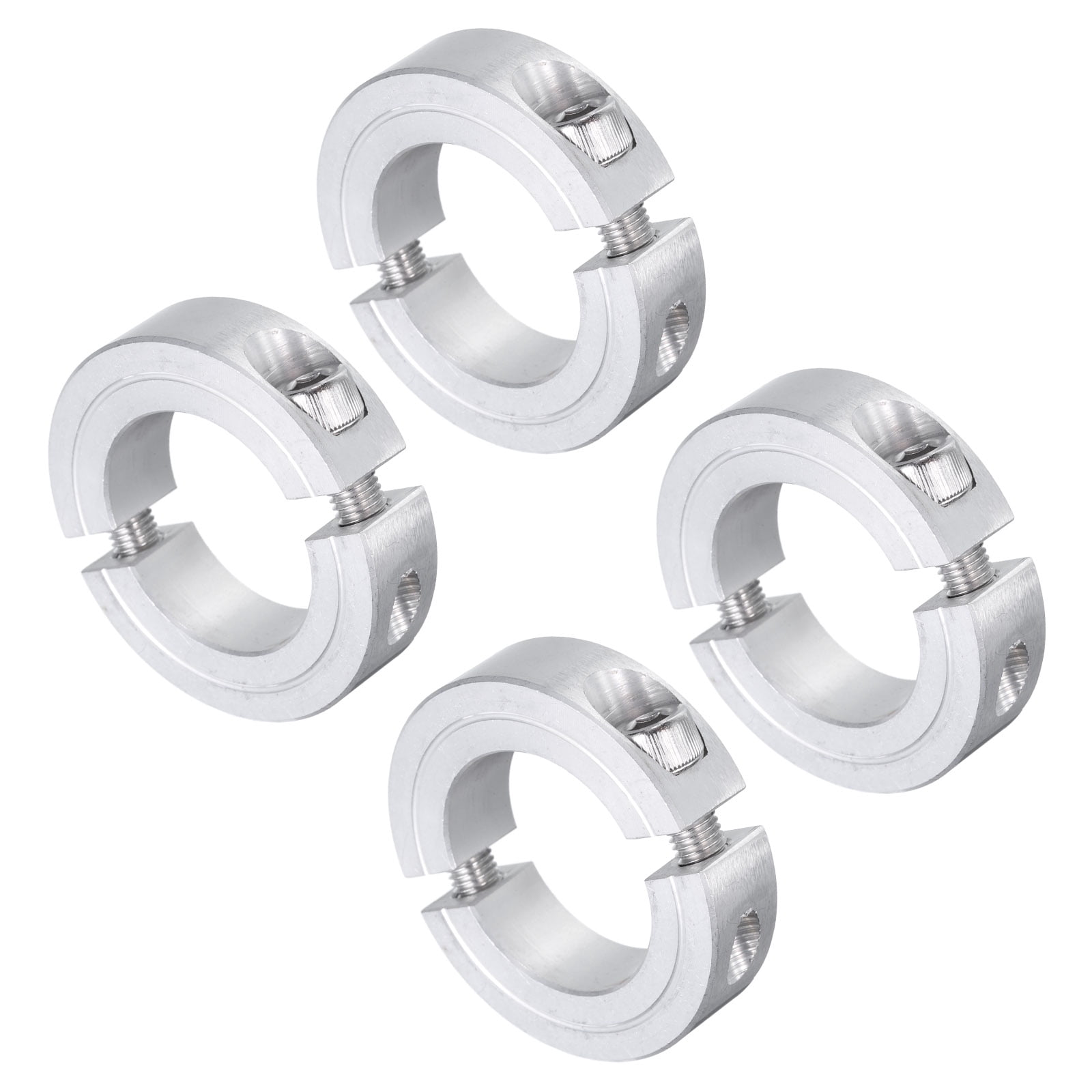 4 Pack Double Split Clamp-On Shaft Collar 1-1/8" Bore Two-Piece ...