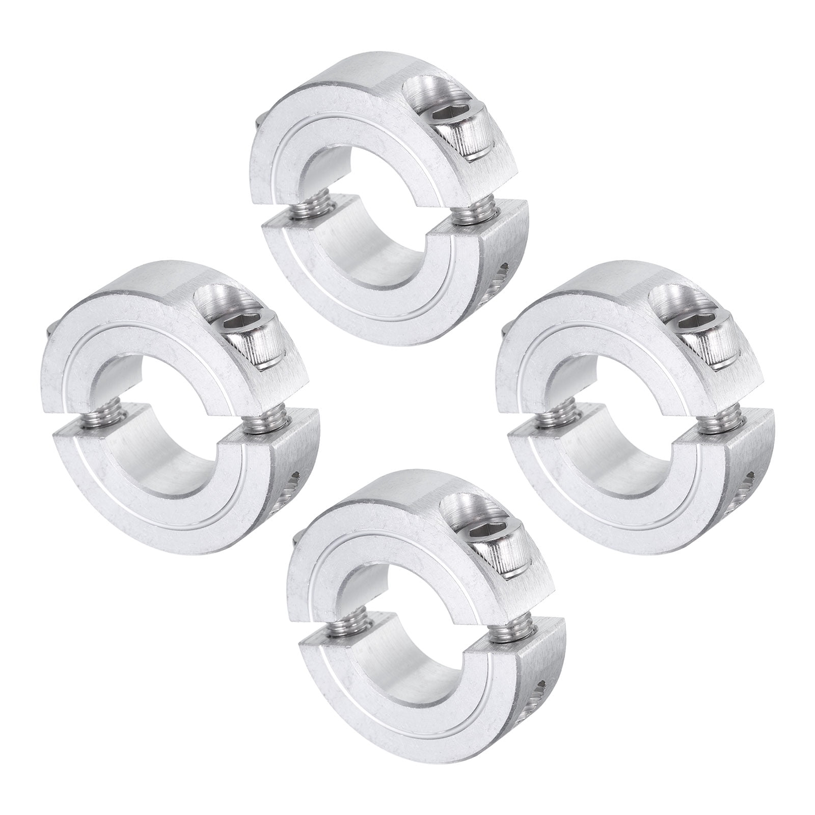 4 Pack Double Split Clamp-On Shaft Collar 3/4" Bore Two-Piece Clamping ...