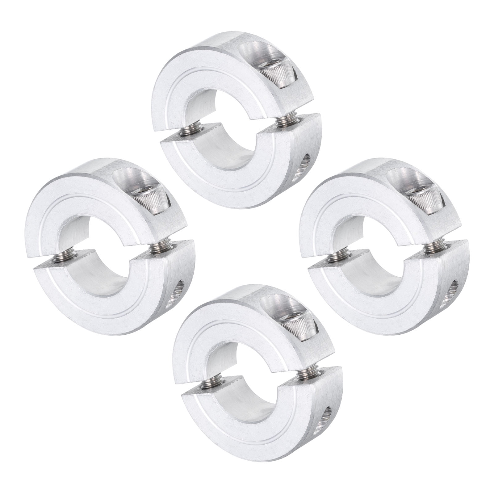 4 Pack Double Split Clamp-On Shaft Collar 5/8" Bore Two-Piece Clamping ...