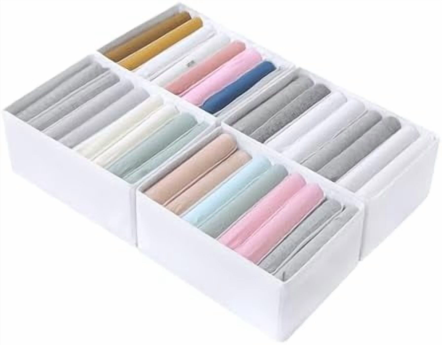 4 Pack Drawer Organizers for Clothing, 8 Grids Foldable Closet ...