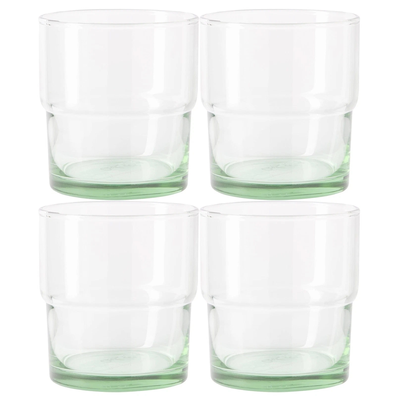 4 Pack Drinking Glass Recycled Green Glassware Glass Dishwasher Safe 10 ...