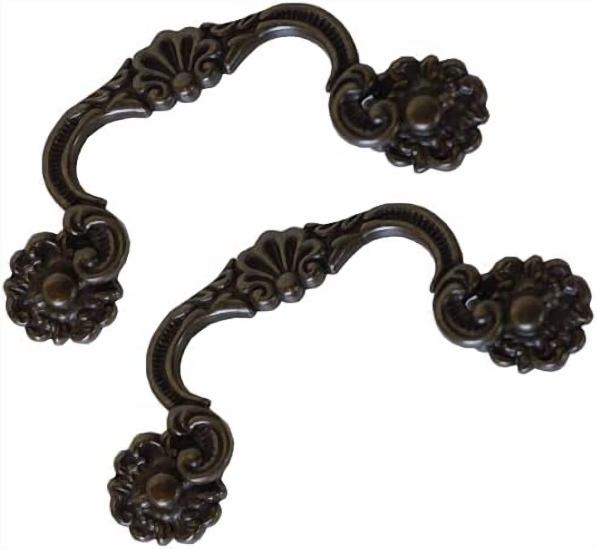 4 Pack Drop Bail Pulls, Oil Rubbed Bronze Vintage Cabinet Handles with ...